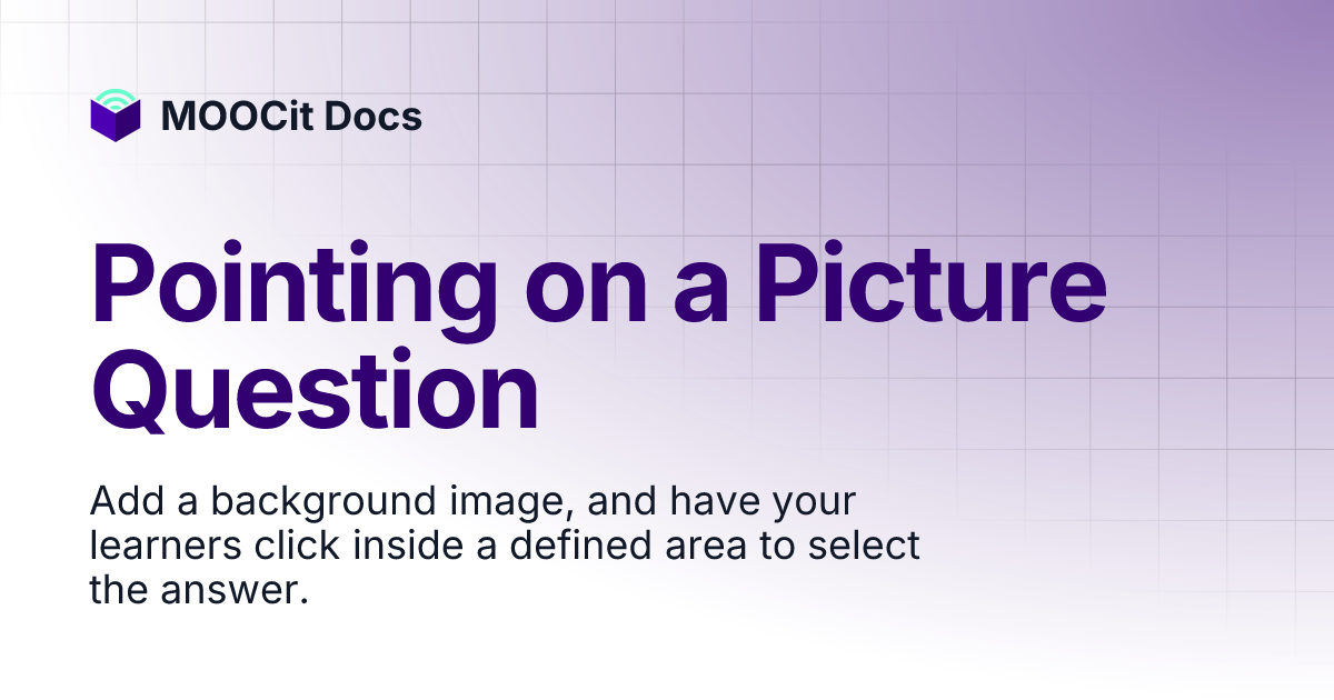 Pointing on a Picture Question | MOOCit Docs