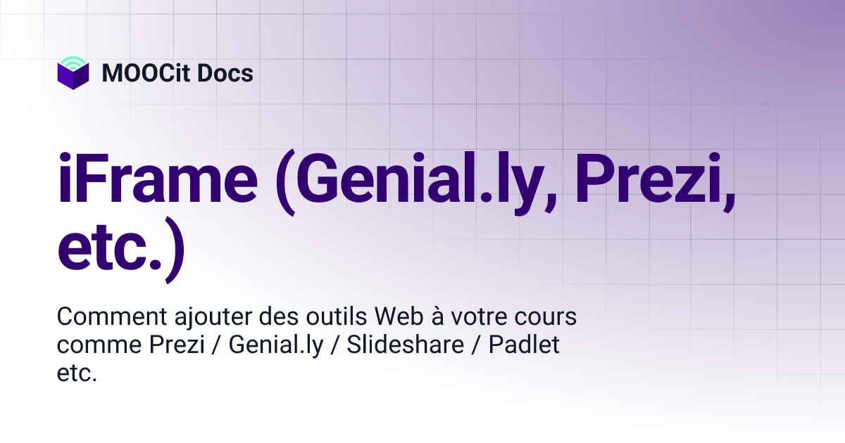 iFrame (Genial.ly, Prezi, etc.) | MOOCit Docs